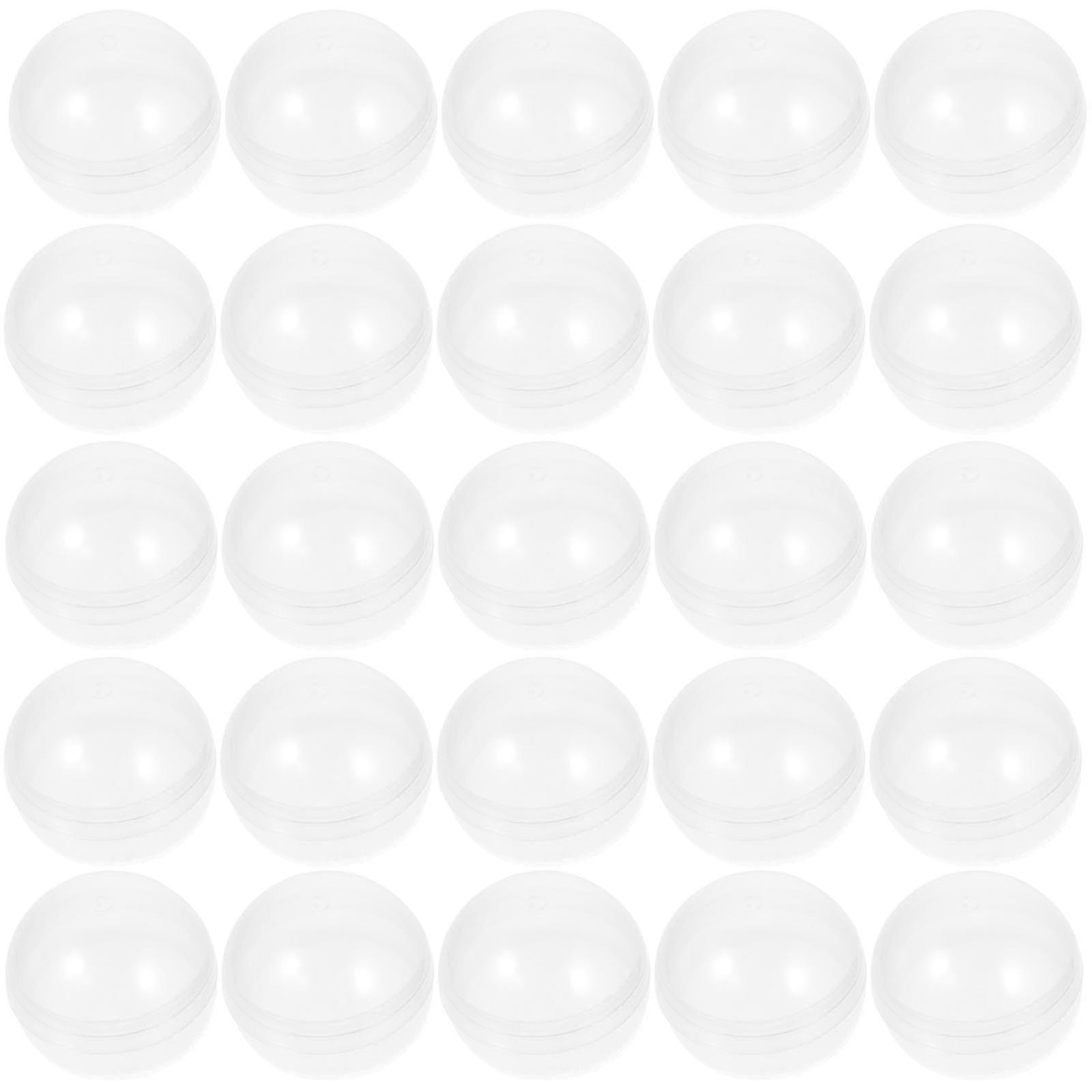 100pcs Plastic Transparent Balls Multi-purpose Twisted Round Balls ...