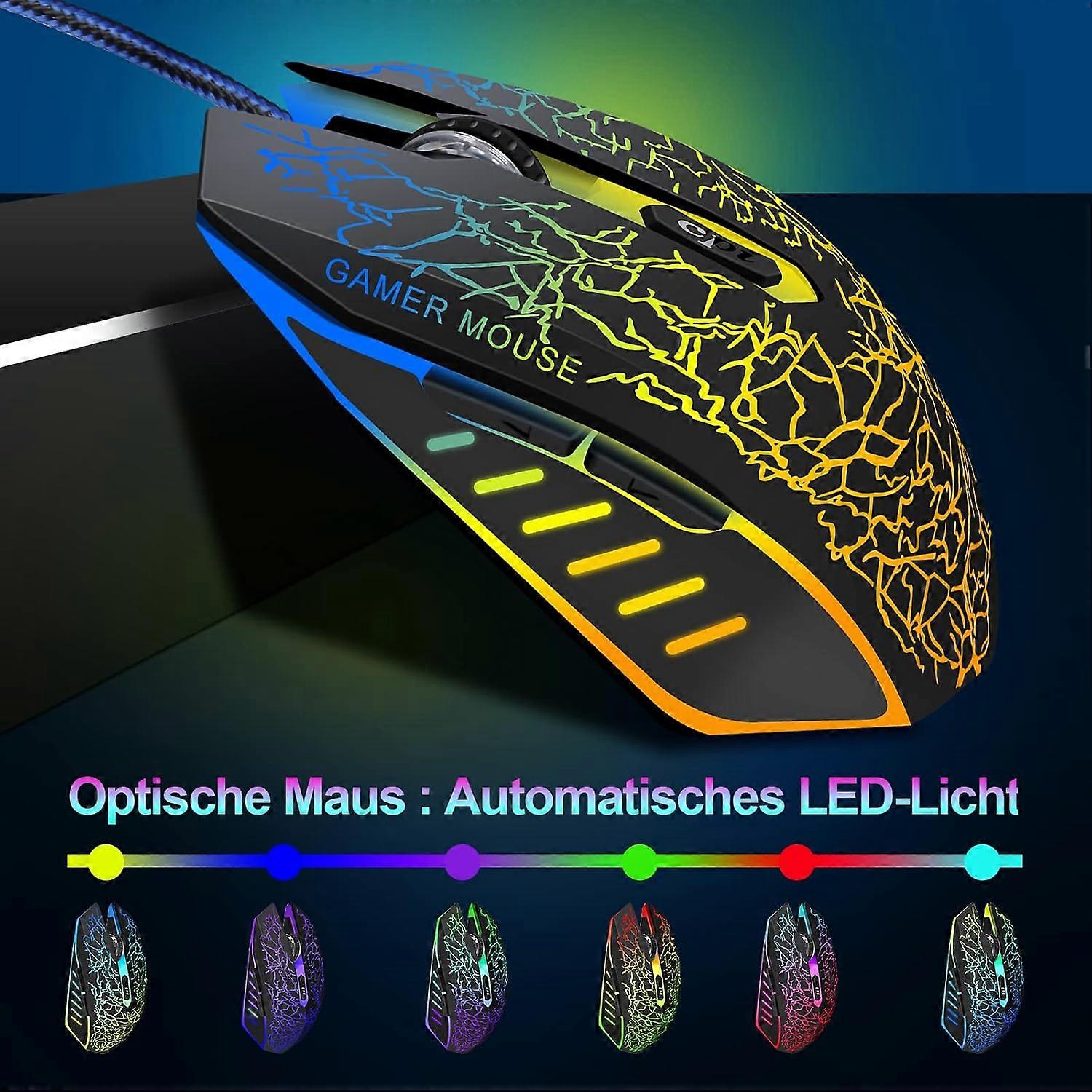 PC Mouse with Cable, Optical USB Gaming Mouse for Desktop/Laptop, 1200 ...