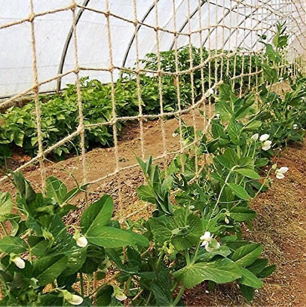 Natural jute support net for climbing plants | Fruugo UK