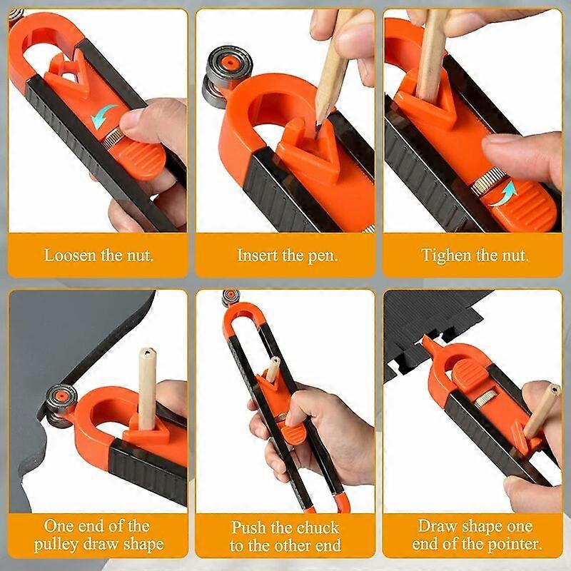 (Crayon non inclus) Jauge de contour, outil de suivi Jauge de contour ...