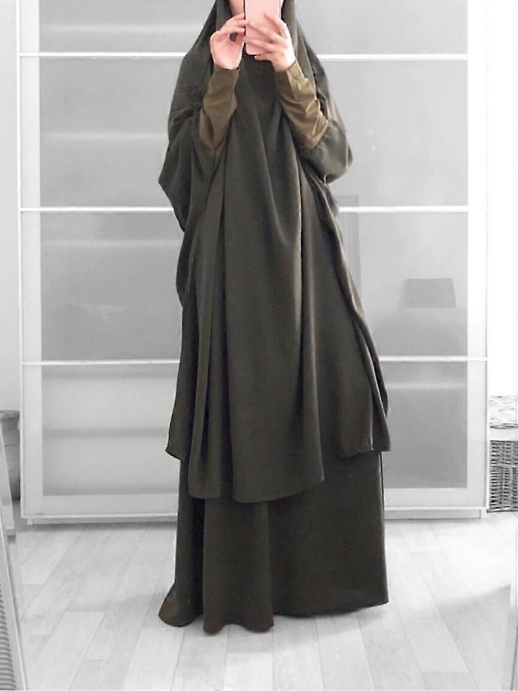 Hooded Muslim Women Hijab Dress Prayer Garment Jilbab Abaya Long Khimar ...