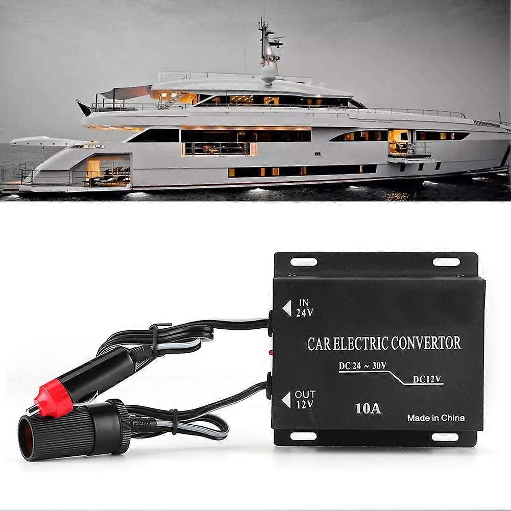 10A 24V to 12V Voltage Converter Car Power Supply Step‑Down Transformer ...