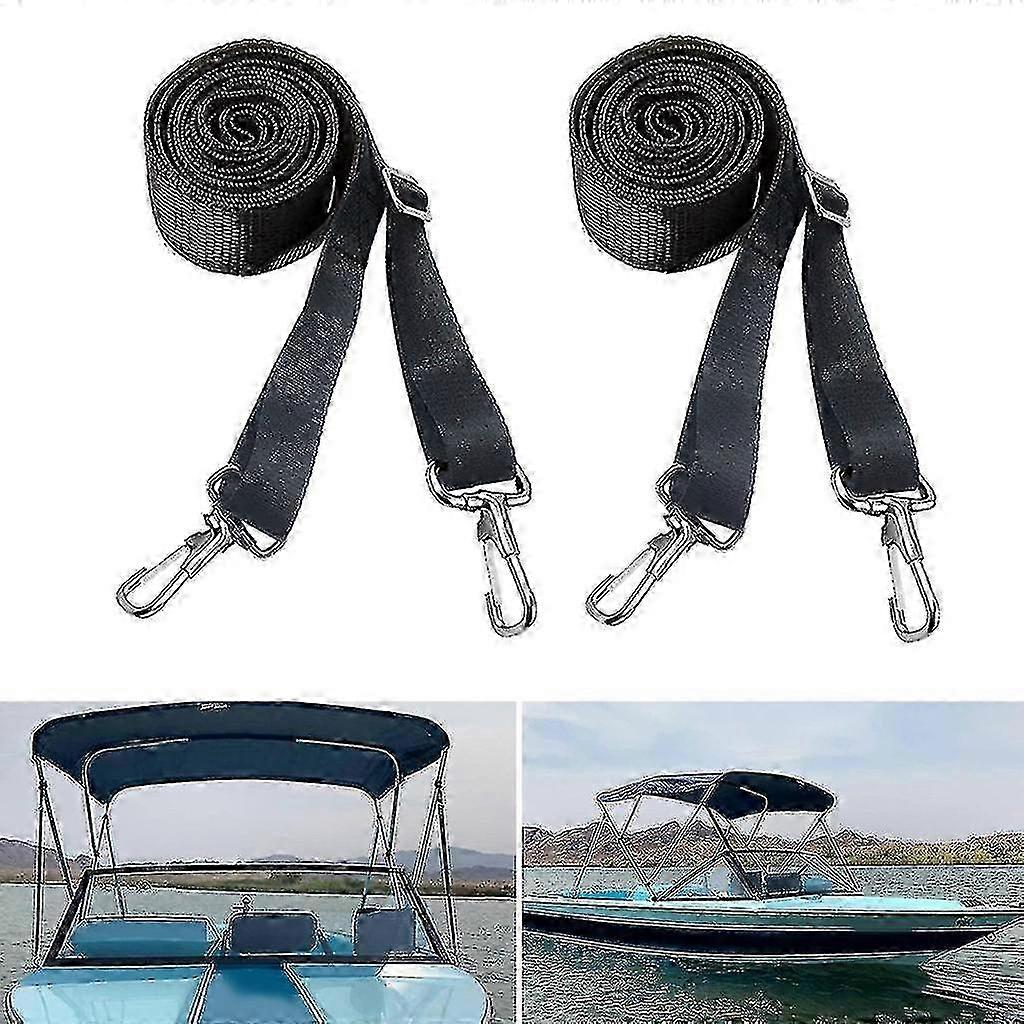 Marine Awning Webbing Straps with Stainless Steel Snap Loop Bimini Top ...