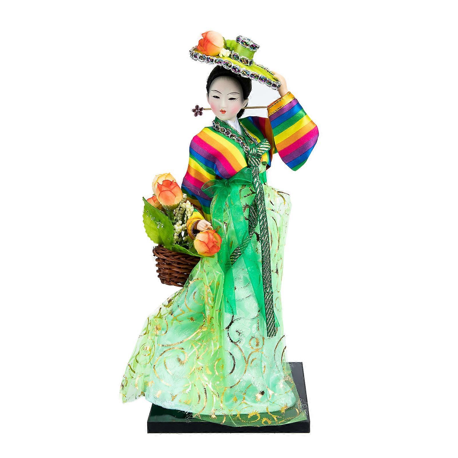 Korean Style Doll Ornament Korean Doll Hanbok Dress Doll Model Desktop ...