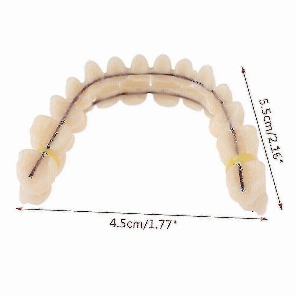False Teeth Upper Lower Dental Veneers Dentures Tooth Cover Set Tw ...