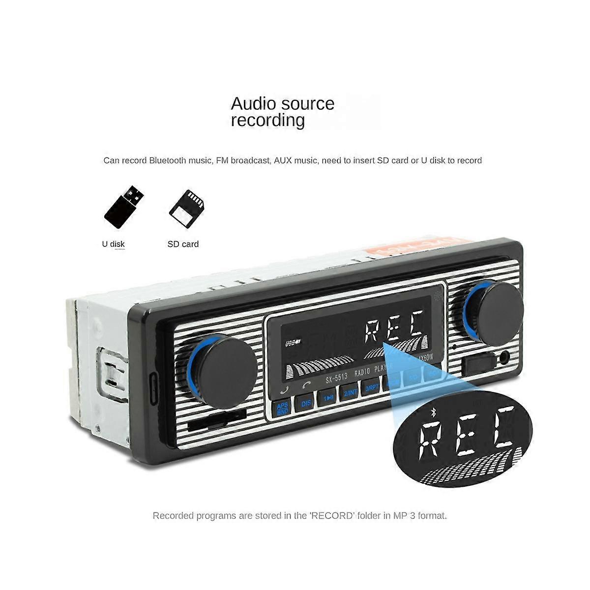 4-Channel 60W Bluetooth Car Radio Car MP3 Player Plug-in U Disk Car ...
