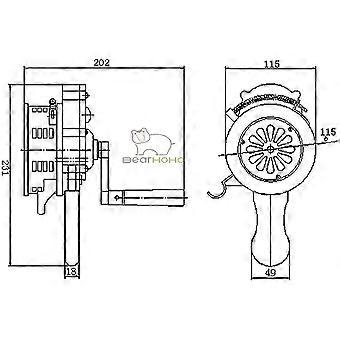 Hand Crank Siren Horn 110dB Manual Metal Alarm Air Raid Emergency ...