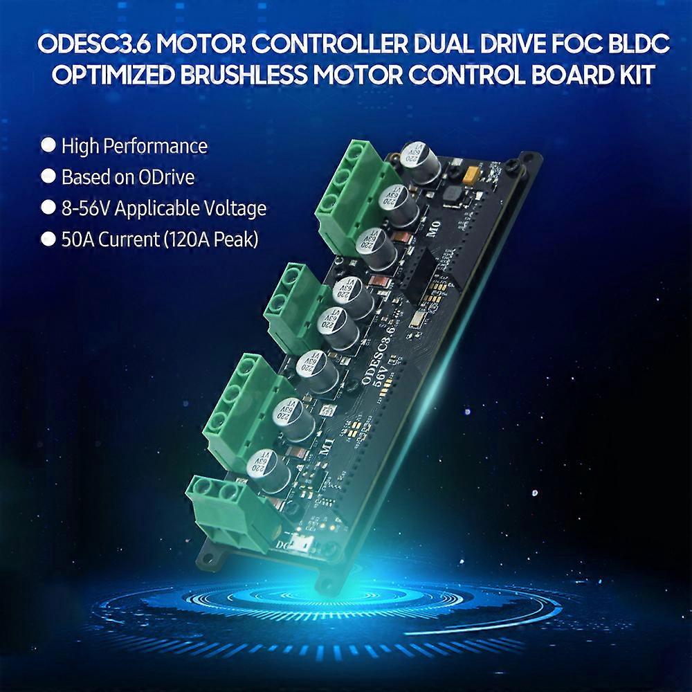 ODESC3.6 Motor Controller Dual Drive FOC BLDC High Power Optimized Brushless Motor Control Board ...