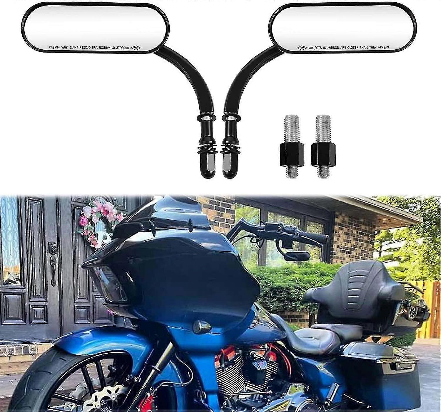 Chrome Motorcycle Round Sportster Mirrors Rear View Compatible With ...