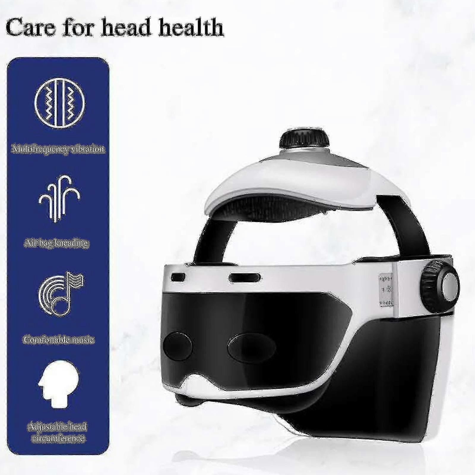 Electric Head Massager, Eye Neck Massage Helmet With Heat, Kneading ...