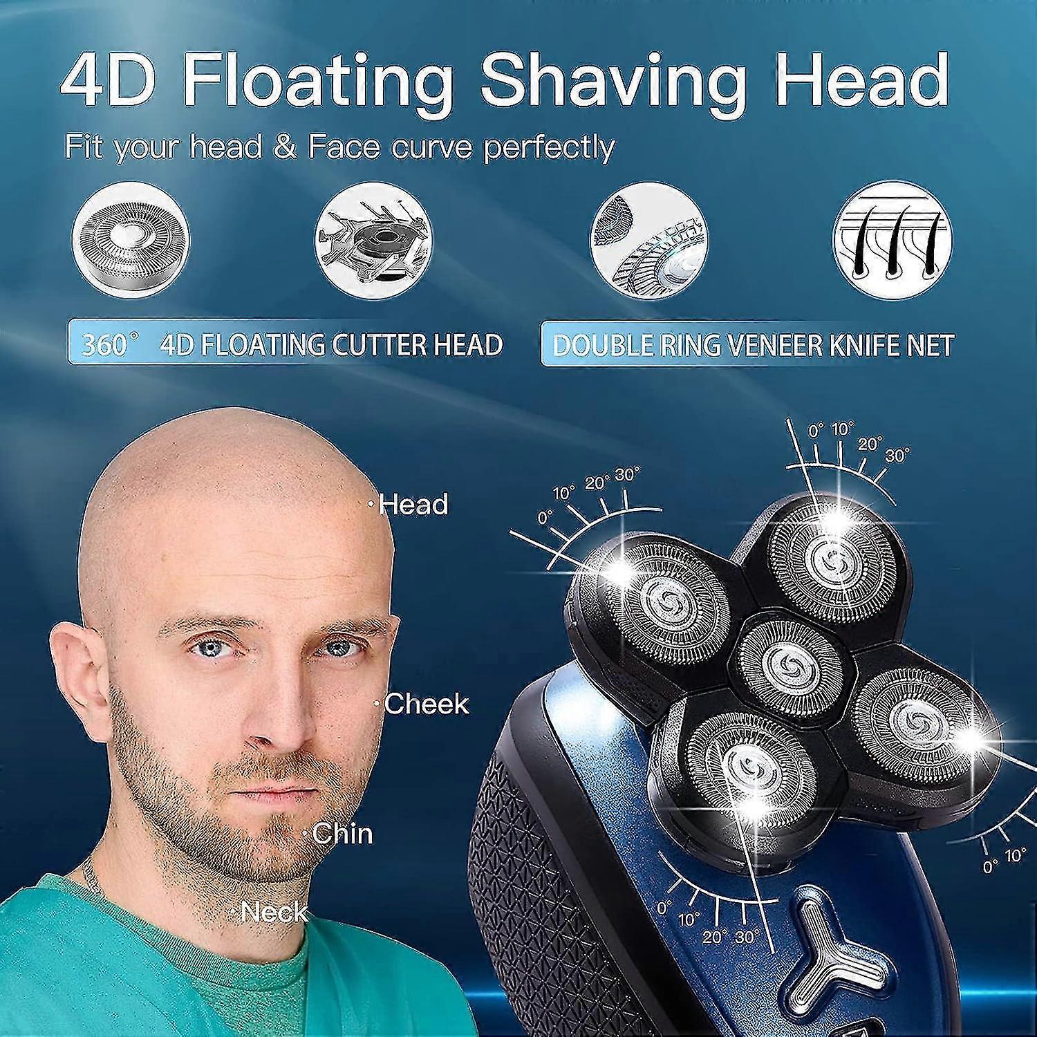 Head Shaver For Bald Men,4 I N 1 Electric Shavers For Bald Head ...
