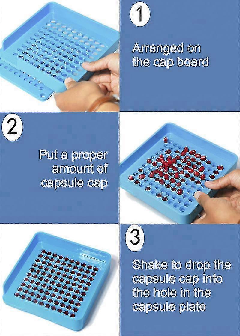 Capsule Filling Tray 100 Hole Capsule Filler with Scraper and Machine ...