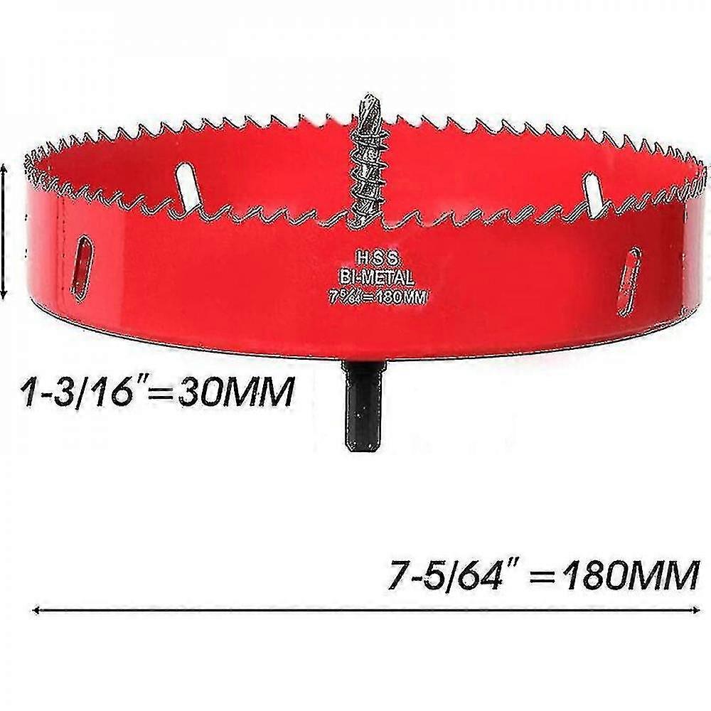 180mm Hole Saw, Hss M42 Bi-metal High Speed Steel, Hole Cutter With Hex ...