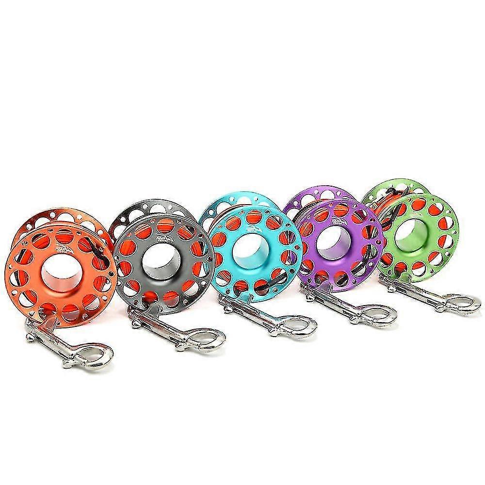 15M/30M Scuba Diving Aluminum Alloy Spool Finger Reel with Stainless ...