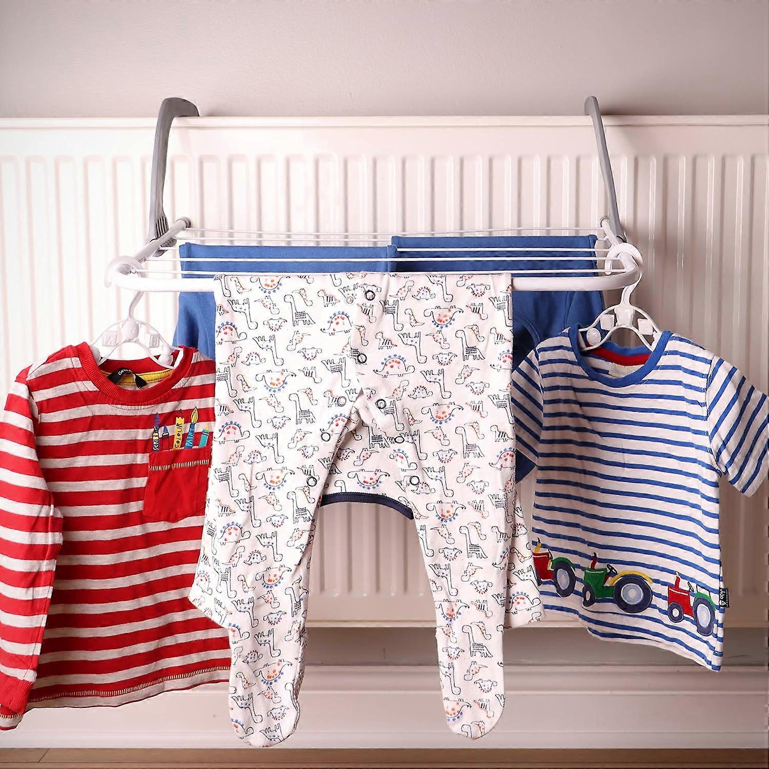 55*32cm,5 Bar Radiator Folding Airer Radiator Towel Holder Clothes ...