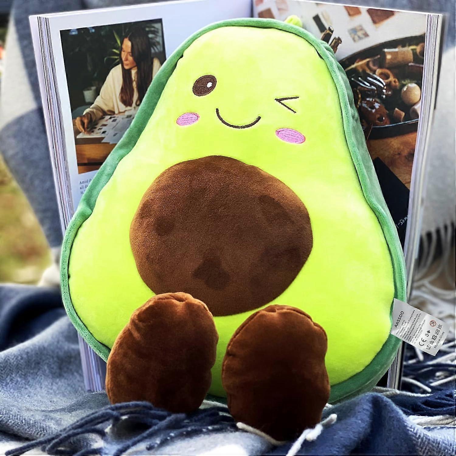 16.5 Inch Snuggly Stuffed Avocado Fruit Soft Plush Toy Hugging Pillow ...