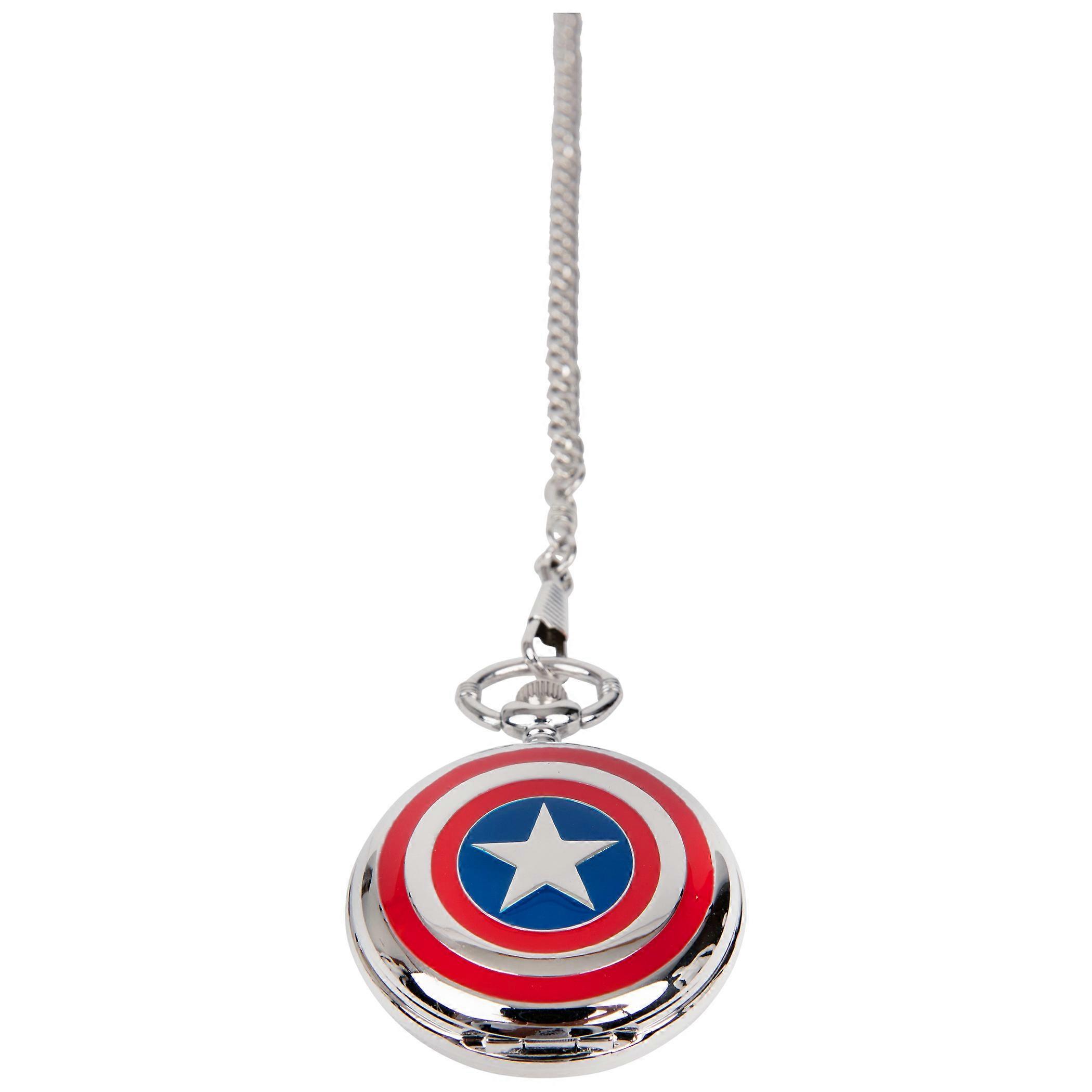 Avengers Captain America Shield & Logo Pocket Watch | Fruugo DE