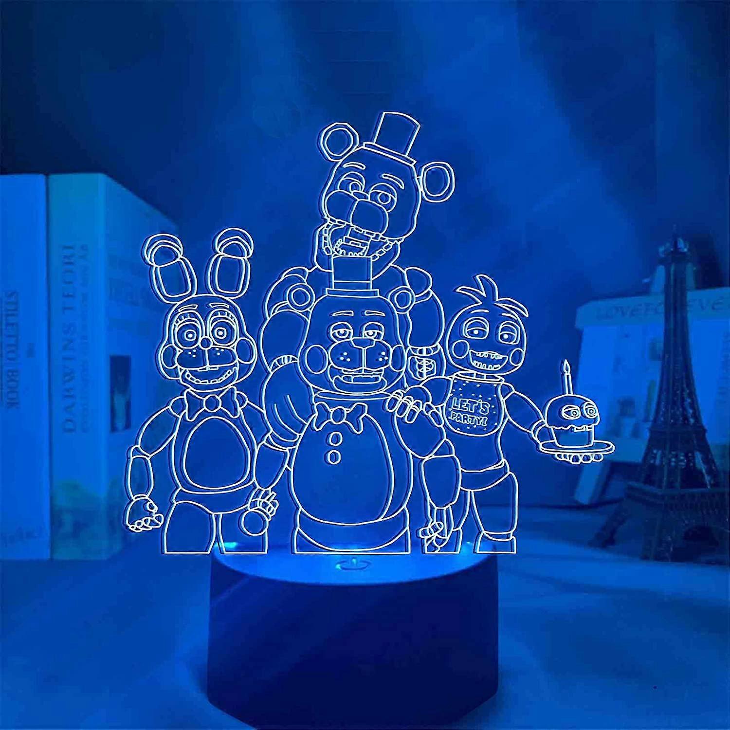 SBSG FNAF LED Night LightFNAF Gift Toys Decor LED Night Light Lamp 7 ...