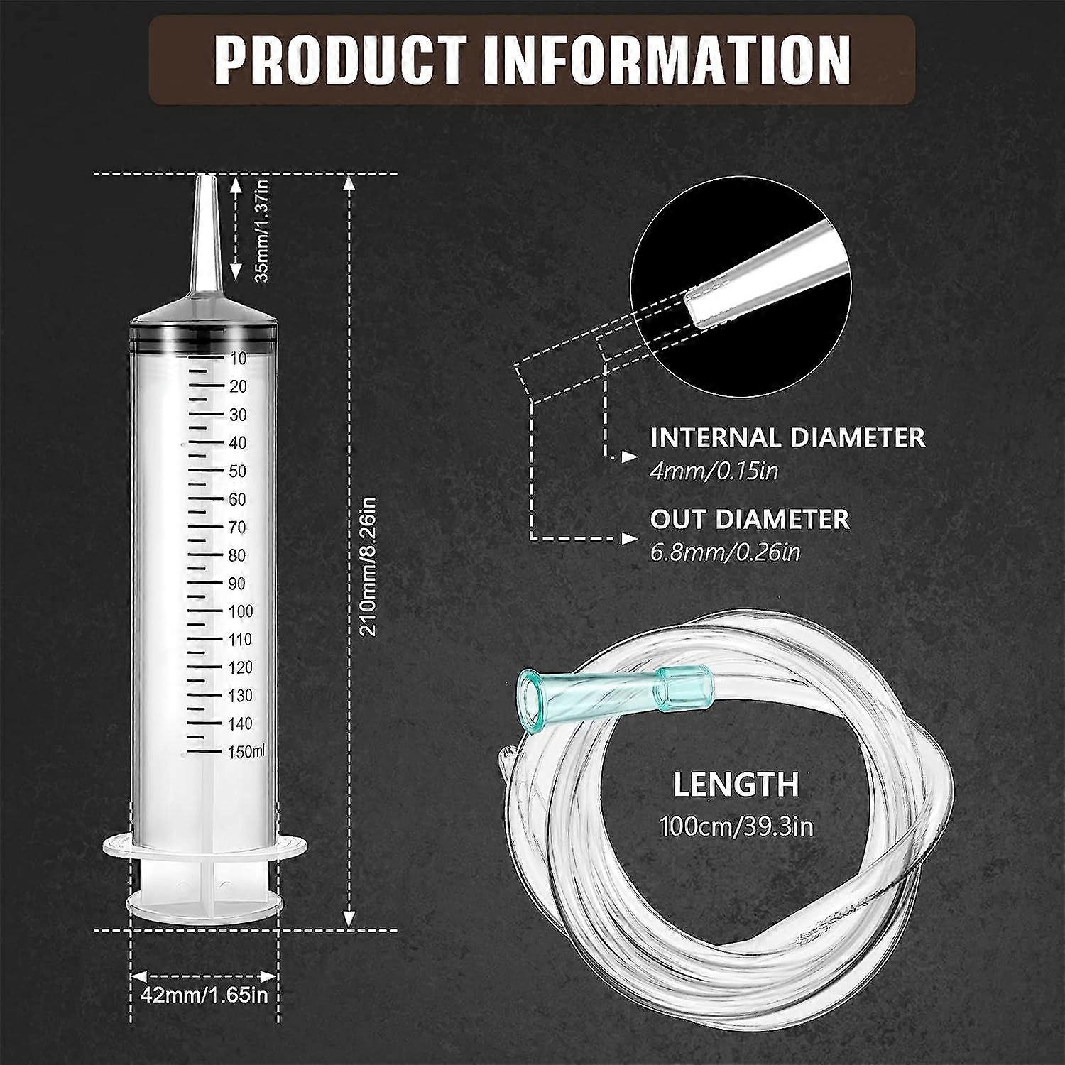 Plastic Syringe with Large Plastic Tube Syringe with Garden Hose Large ...