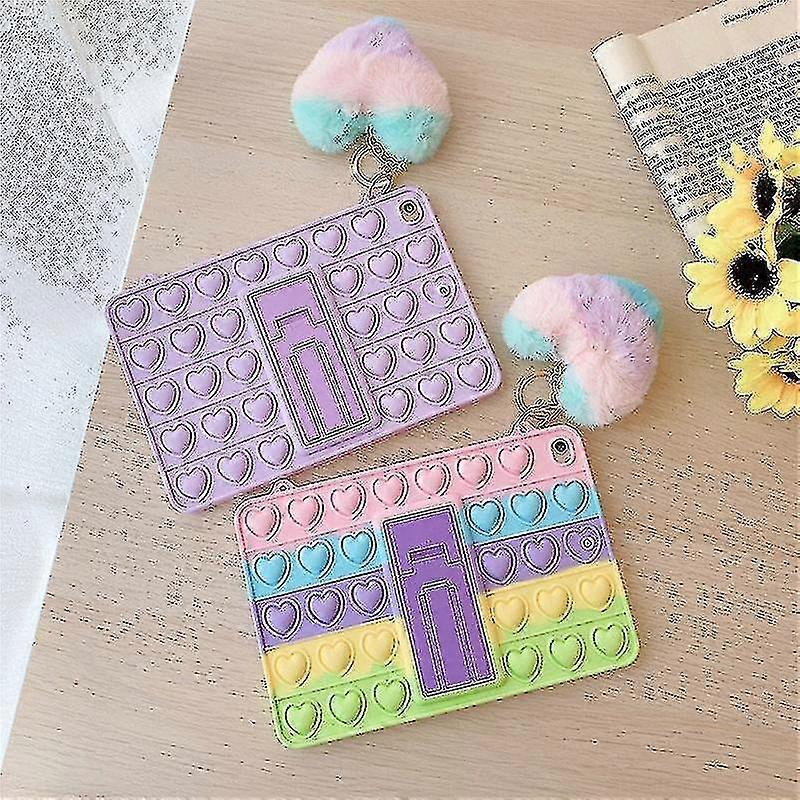 Push Bubble Fidget Toy Silicone Cute Case For Ipad With Lanyard ...