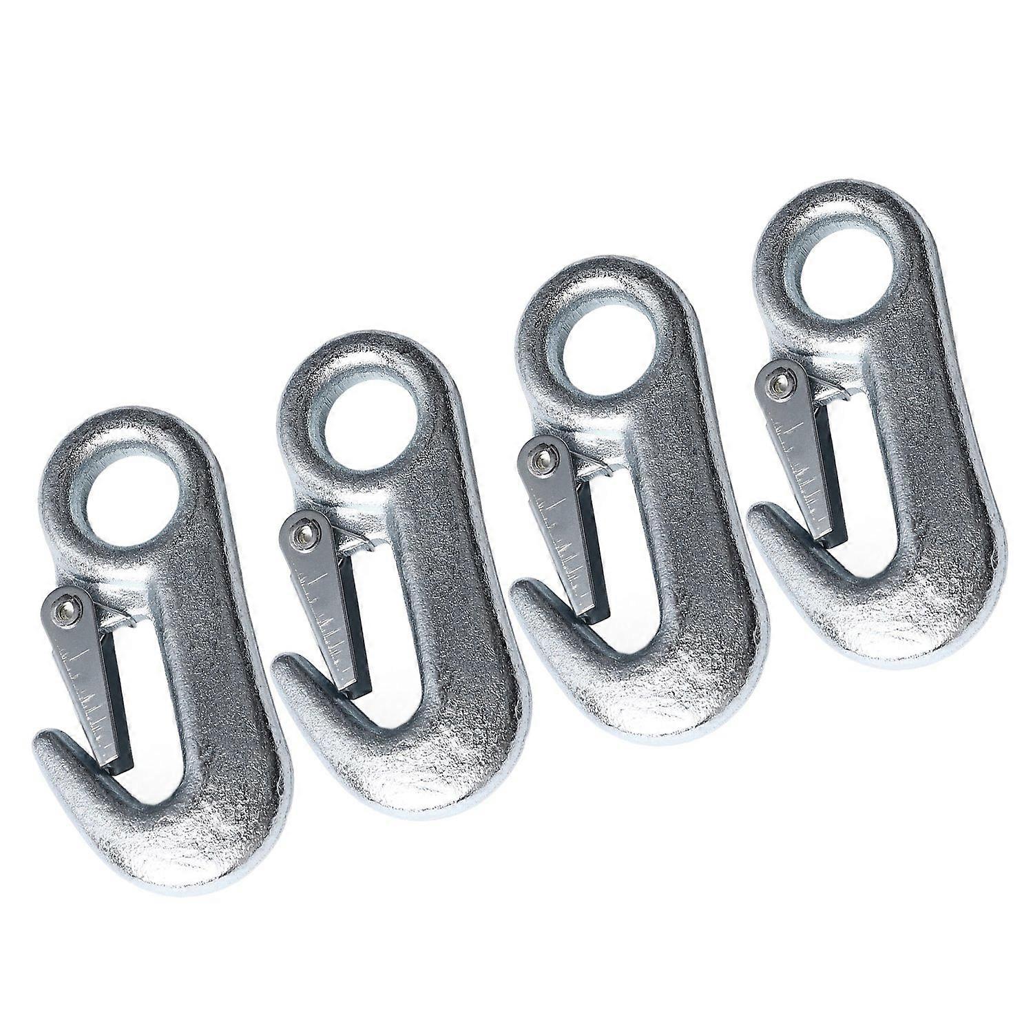 4Pcs Trailer Snap Hook 90mm Iron Tow Hook Safety Chain Hook Hardware ...