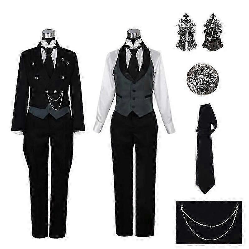 Anime Kuroshitsuji Sebastian Michaelis Cosplay Black Butler Cosplay ...