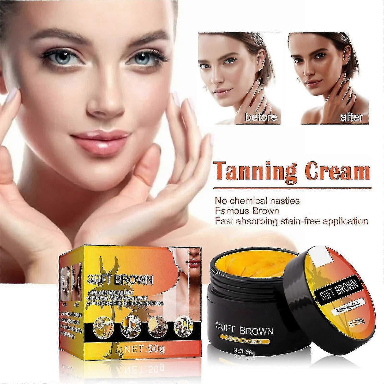 2pcs Tanning Gel - Intensive Tanning Accelerator Cream Soft Brown ...