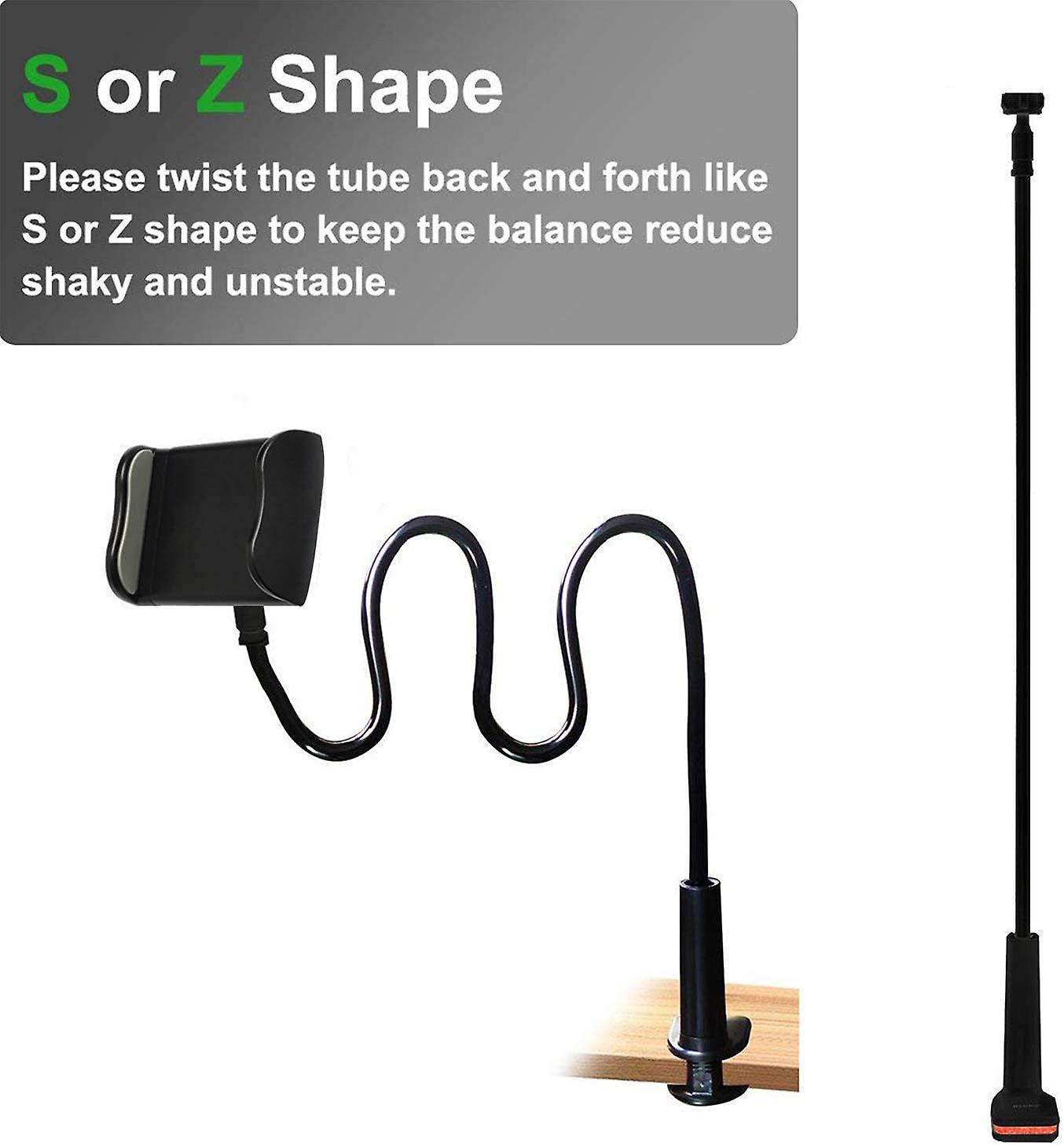 Cell Phone Clip On Stand Holder - With Grip Flexible Long Arm Gooseneck ...