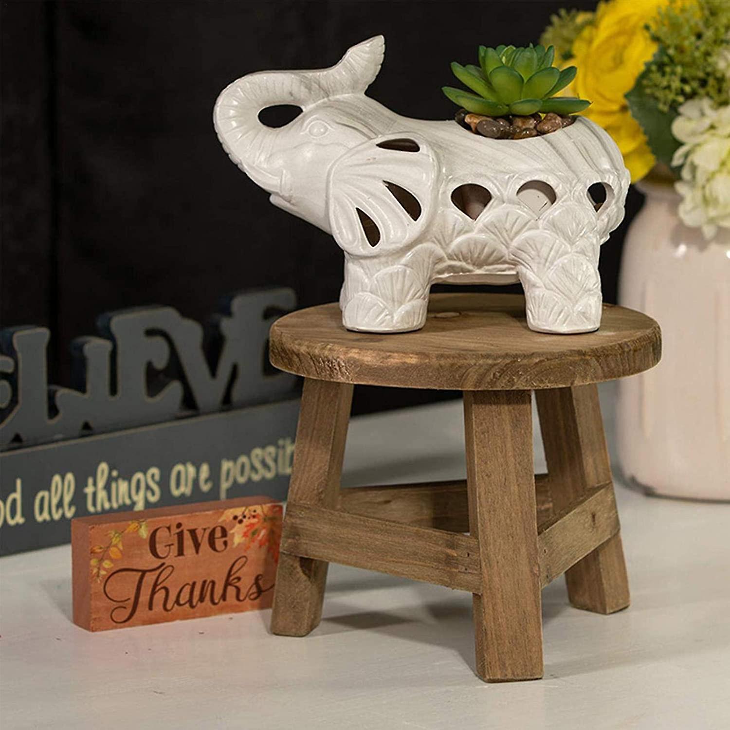 Wooden Plant Stand, High Stool Plant Stand Multi-function Flower Pot ...