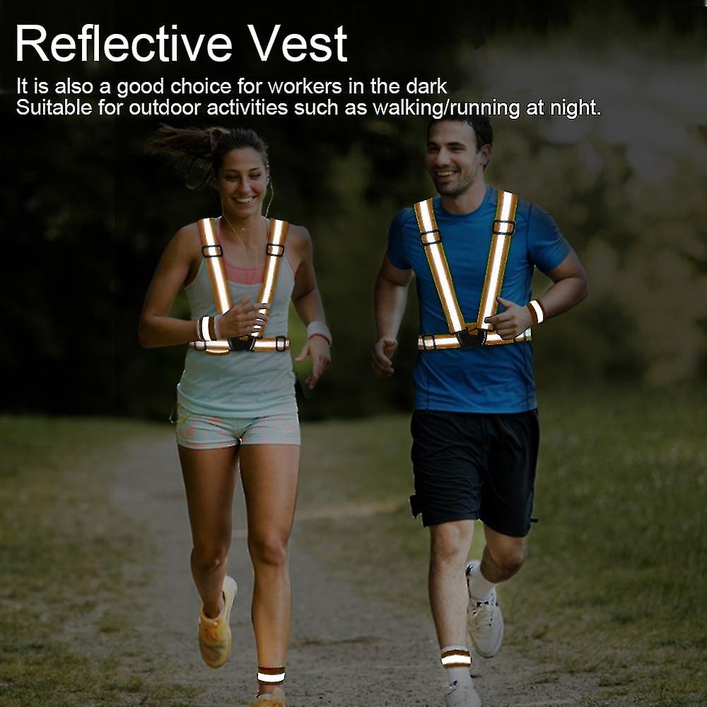High Visibility Reflective Vest Bands For Wrist Arm Ankle Leg, Safety ...