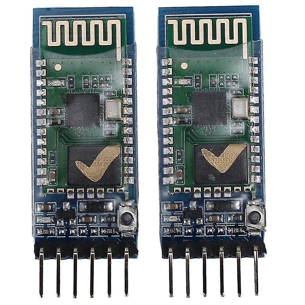 2pcs 6 Pin Rf Wireless Bluetooth Transceiver Slave Module Rs232 Ttl To Uart Converter And