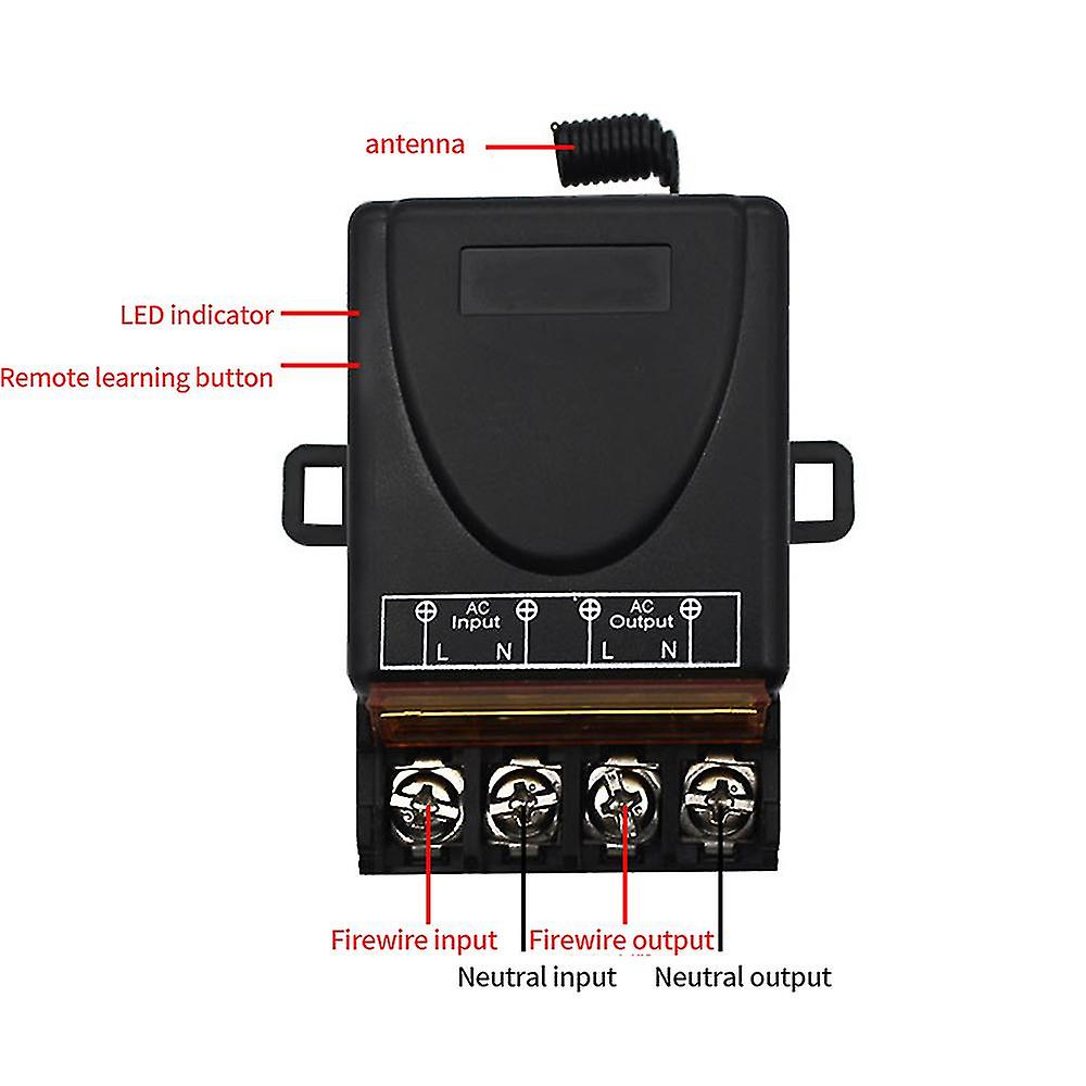 Ac 220v 30a 1ch 433mhz Wireless Remote Control Switch Rf Relay Receiver ...