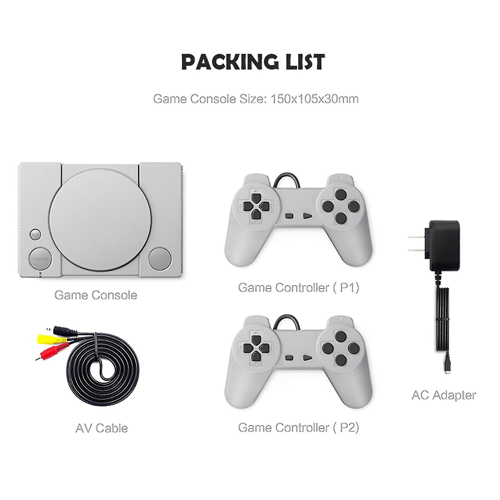 Ps1 Mini Game Console Two Game Controllers Av Video Output Built-in 620 Retro Games Support Two ...