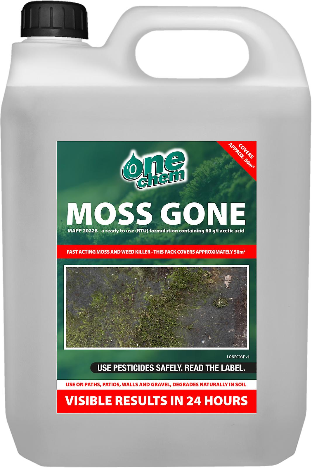 Moss killer Moss Gone 2 x 5L with Long Hose Trigger Fast Acting One ...