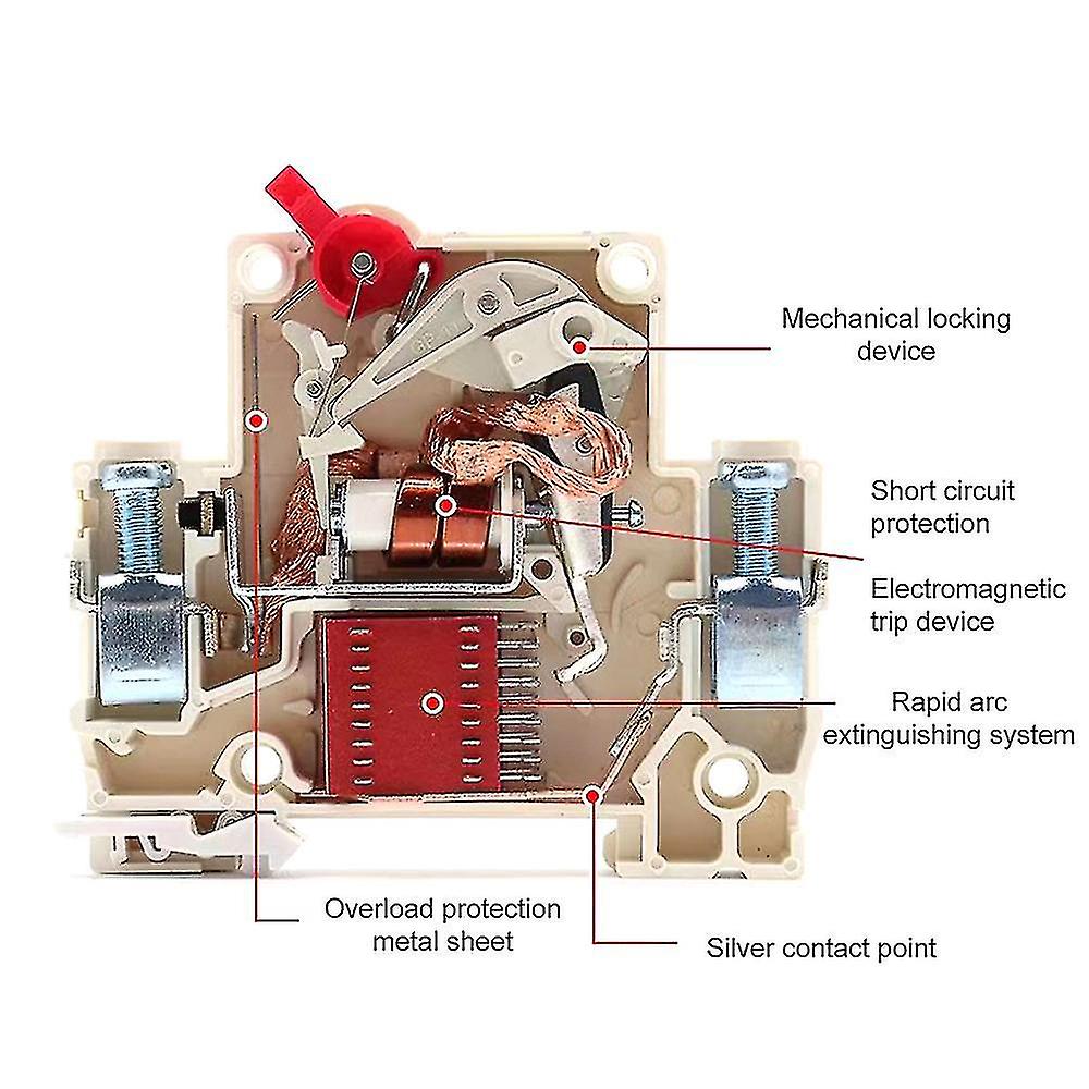 Dc Circuit Breaker 1000v 2 Pole Double Mcb Solar Pv 63 Amp | Fruugo UK