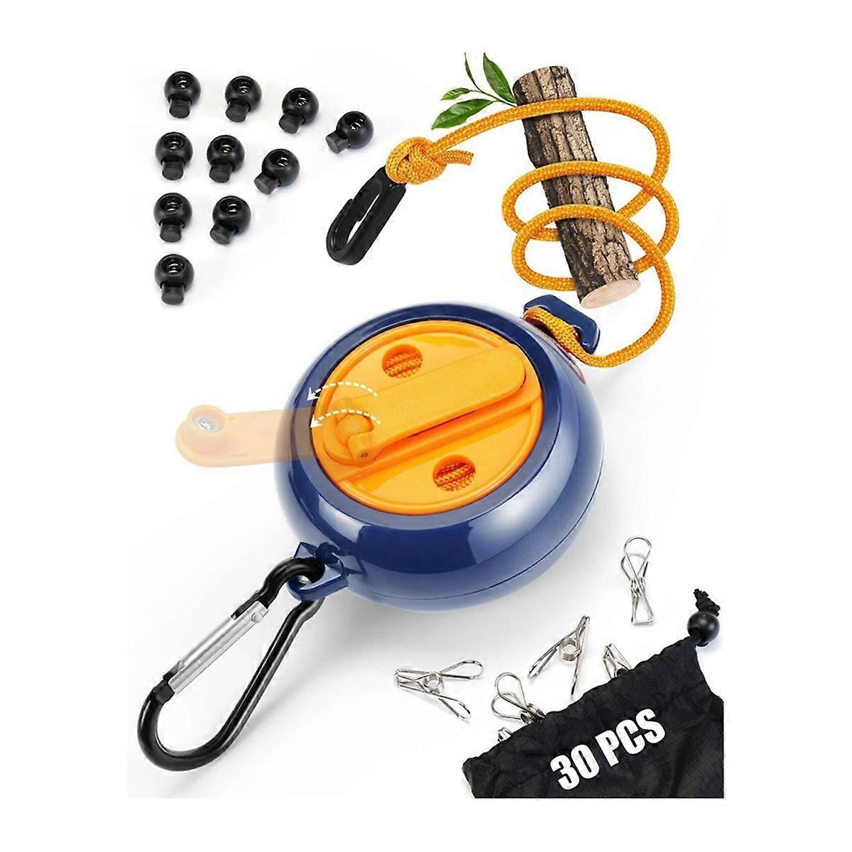 Portable Travel Clothesline, 32.8ft Retractable Clothesline, Camping ...