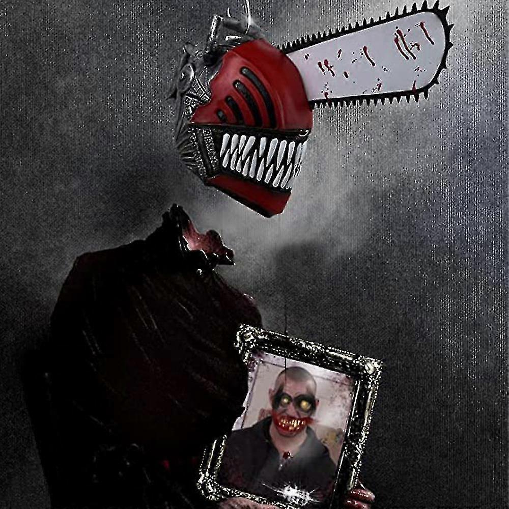 Anime Chainsaw Man Cosplay Horror Latex Mask Bloody Pochita Denji Scary ...