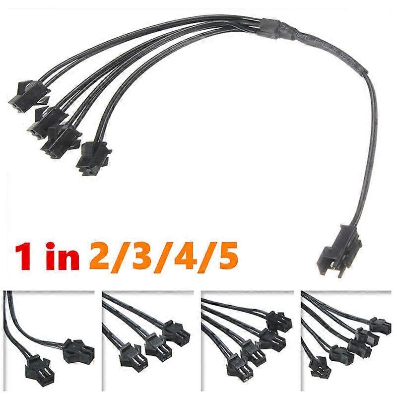 EL Wire Splitter Connectors Cable 1 To 2/3/4/5 Way LED Neon Light ...