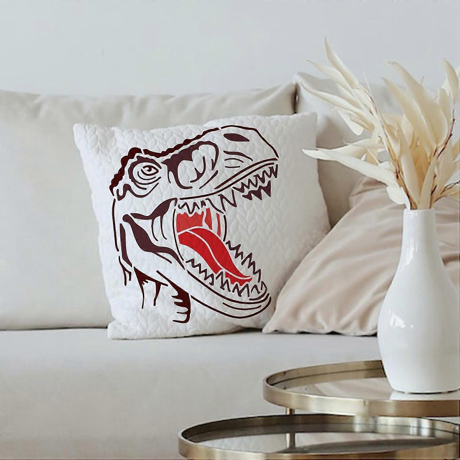 Dinosaur Stencil for Painting 11.8x11.8inch Reusable Dinosaur Head ...
