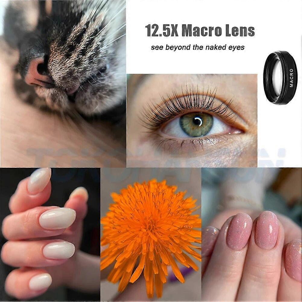 Universal Phone Lens Kit 045x Super Wide Angle & 125x Super Macro Lens ...