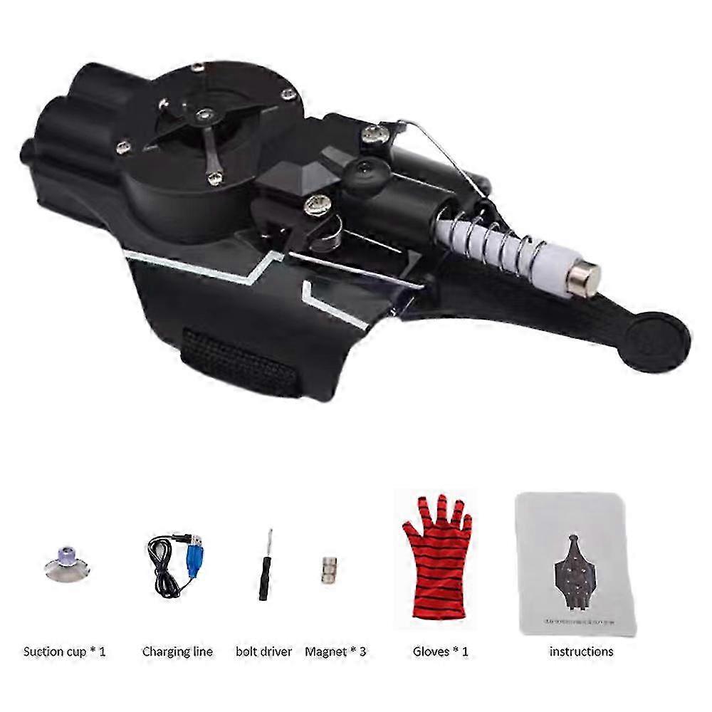 Spiderman Web Shooter Launcher String Toy Electric Reel In Spider Web ...