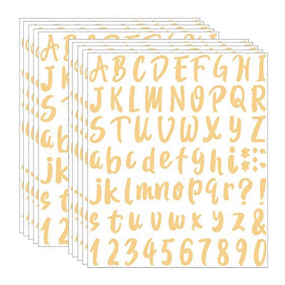 10 Sheets Vinyl Letters Numbers Kit Self Adhesive Letter Stickers ...