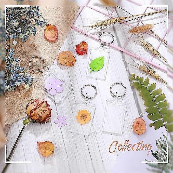 150 Pack Clear Acrylic Photo Picture Keychain Holder Rectangle Blank ...