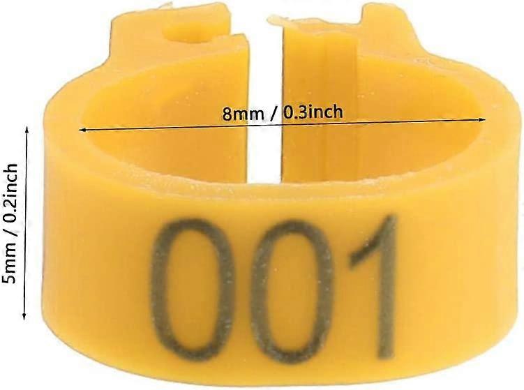 Hen Ring,100 Pcs/Bag 8MM 001-100 Numbered Plastic Bird Leg Bands Hen ...