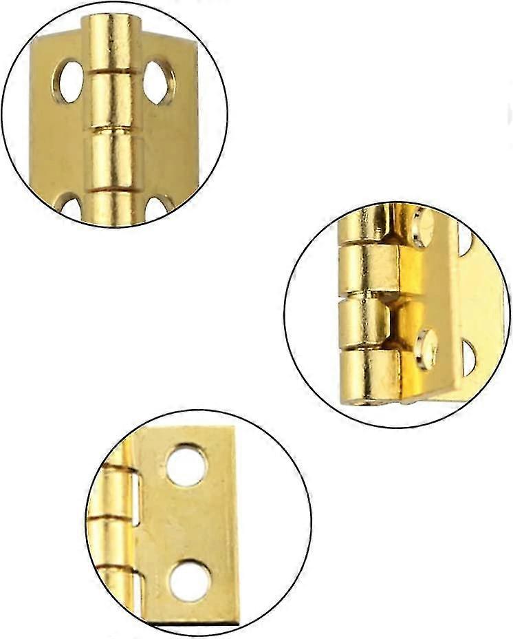100 Pieces Mini Hinge Retro Hinges Brass Hinge Connectors Small Metal ...