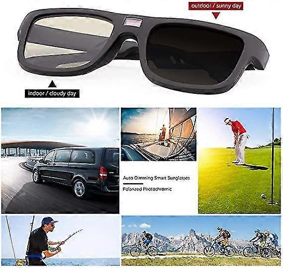 Polarized Smart Photochromic Sunglasses Solar Power Supply Auto ...