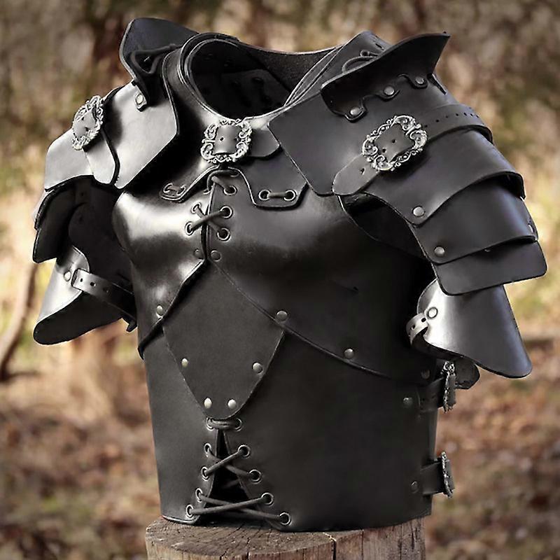 Medieval Ancient Greek Roman Gladiator PU Leather Cuirass Viking Warrior Chest Shoulder Armor ...