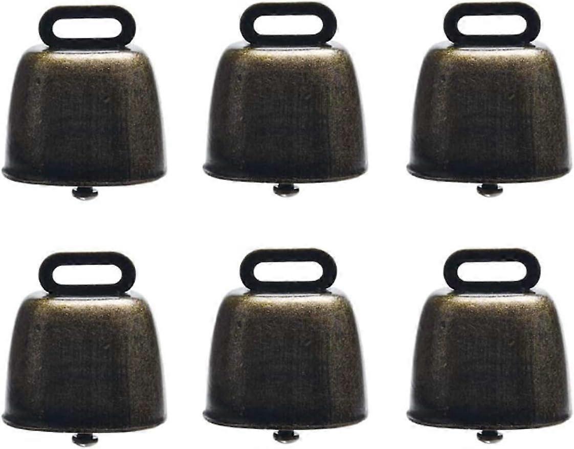 6 Pieces Small Brass Bells Cow Horse Sheep Grazing Copper Bells Pet ...