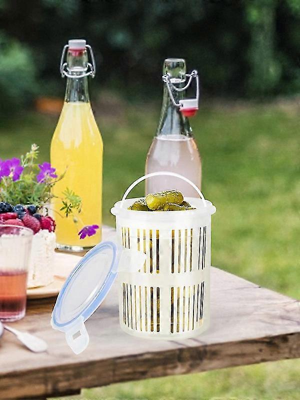 Pickle Jar Pickle Container with Strainer Plastic Pickle Storage Con ...