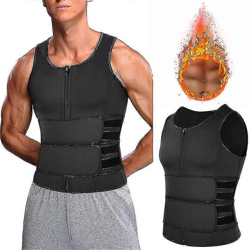 Men's Sport Neoprene Sauna Vest Posture Correct & Back Support | Fruugo UK